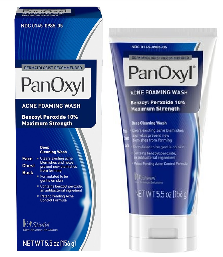 Panoxyl 10% benzoyl peroxide Acne Foaming Wash for acne, blemish and ...