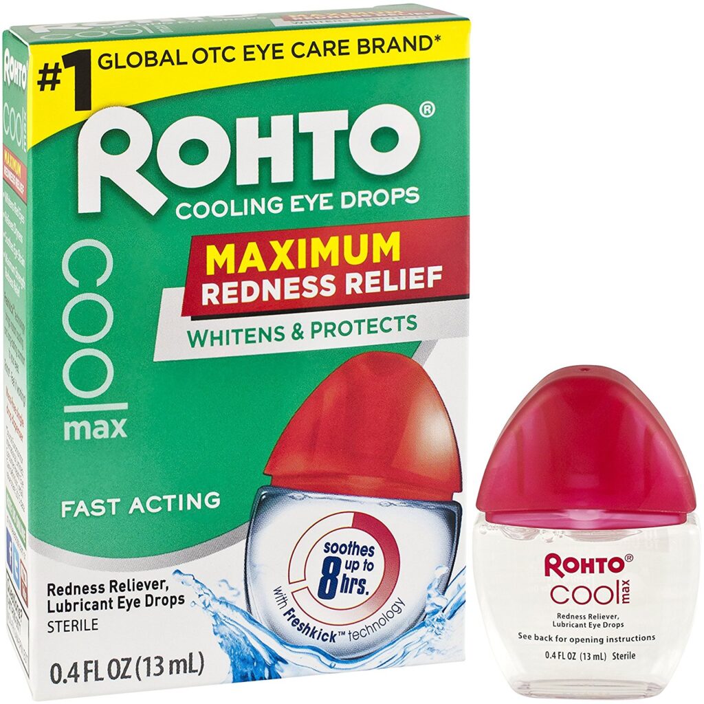 Rohto Maximum Redness Relief Eye Drops - whitens and protect - 0.4 Fl ...