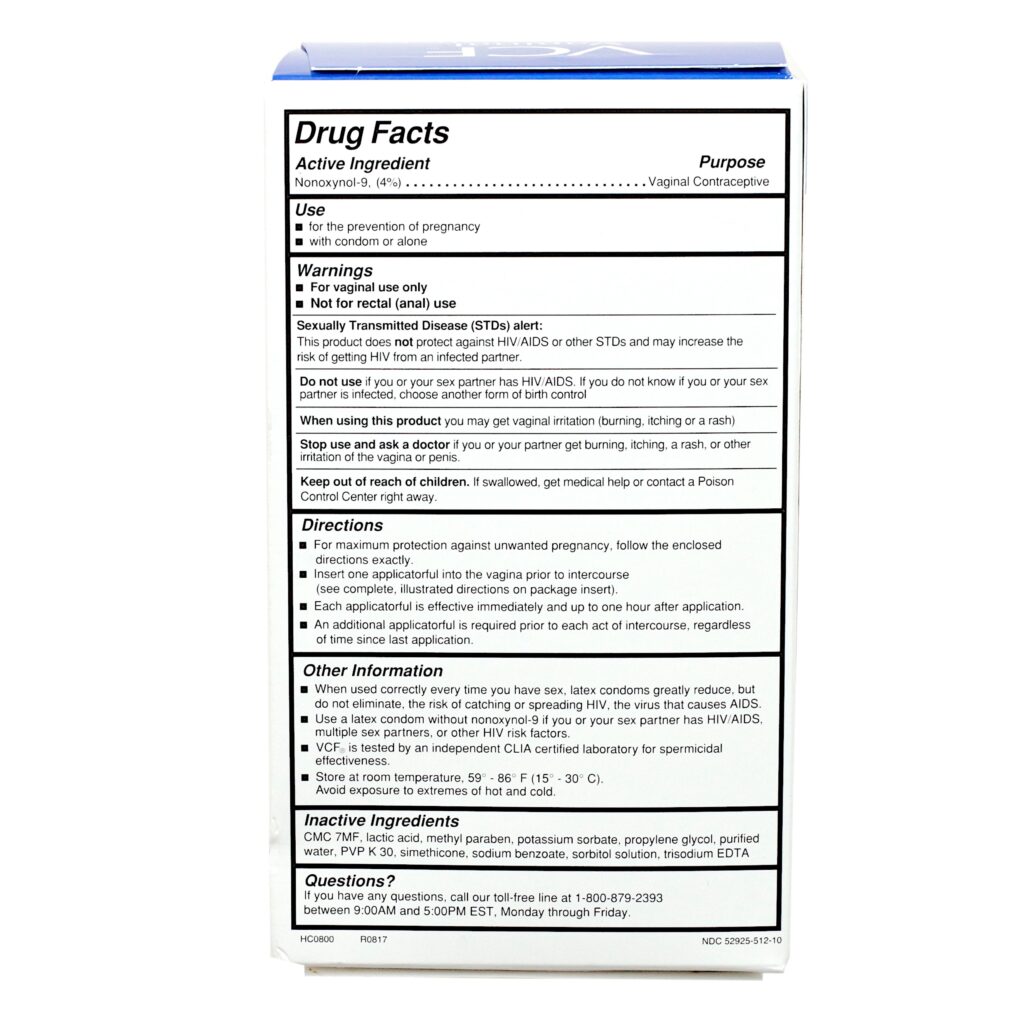 VCF Vaginal Contraceptive Gel -The hormones free contraceptive "UK"