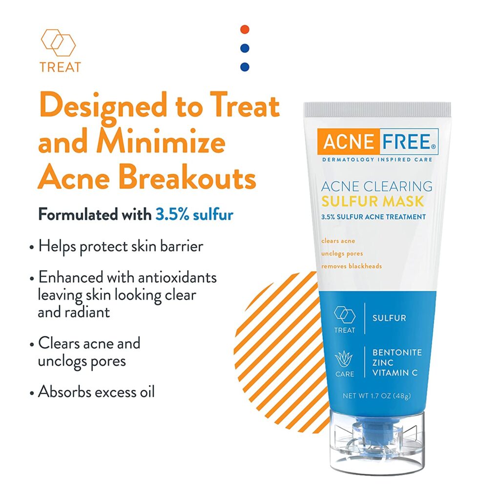 AcneFree Therapeutic Sulfur Mask Acne Treatment UK STOCK